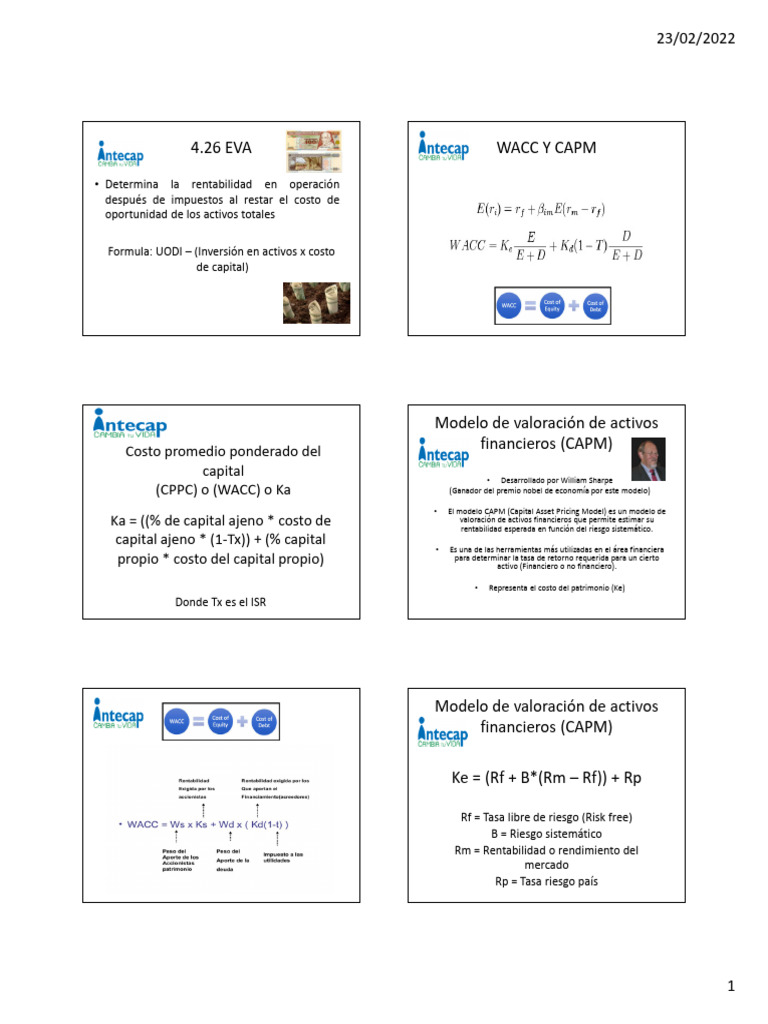 Indices Financieros de Endeudamiento | PDF | Modelo de fijación de precios de activos de capital ...