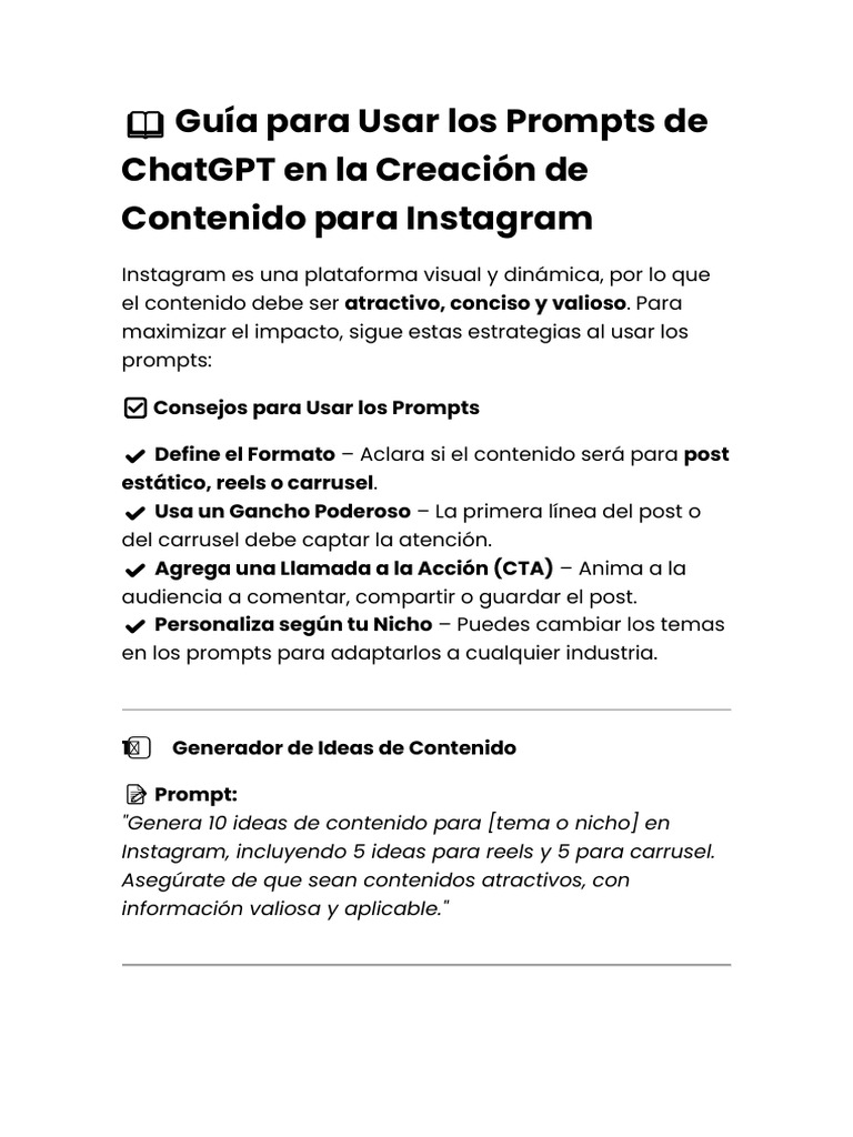 ? Guía para Usar Los Prompts de ChatGPT en La Creación de Contenido ...
