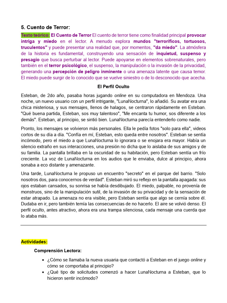 Cuentos de Terror y Ciencia Ficción | PDF | Suspense (Género) | Temor