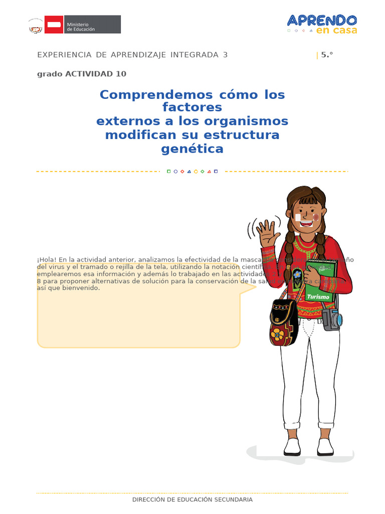 Exp3 Exploramos Act10 Influenciadelosfactoresambientaleselasalud | PDF | Aprendizaje