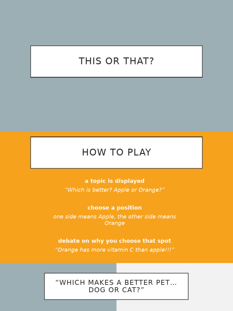 This or That | PDF