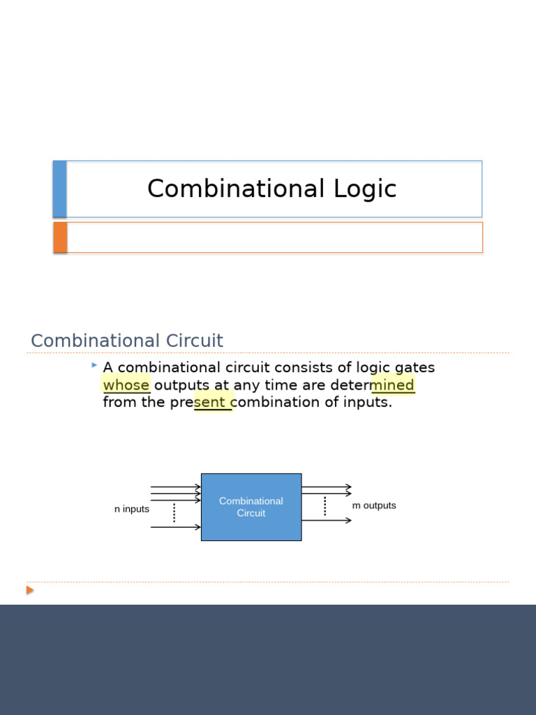 Combinational Logic Circuits Explained | PDF | Theory Of Computation ...