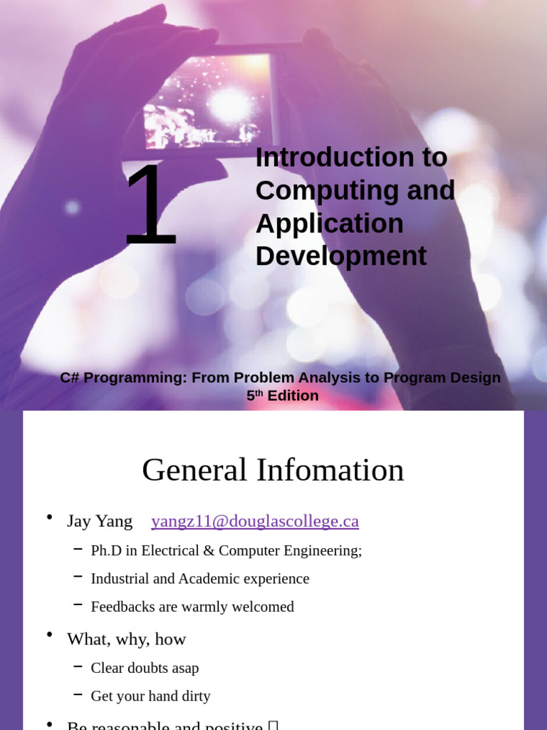 Ch1 Present | PDF | Computer Programming | C Sharp (Programming Language)