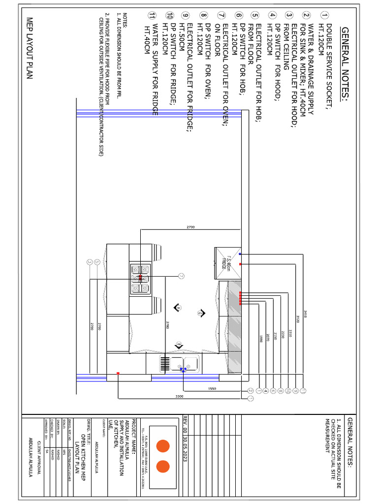 Open Kitchen MEP (Layout Plan) | PDF
