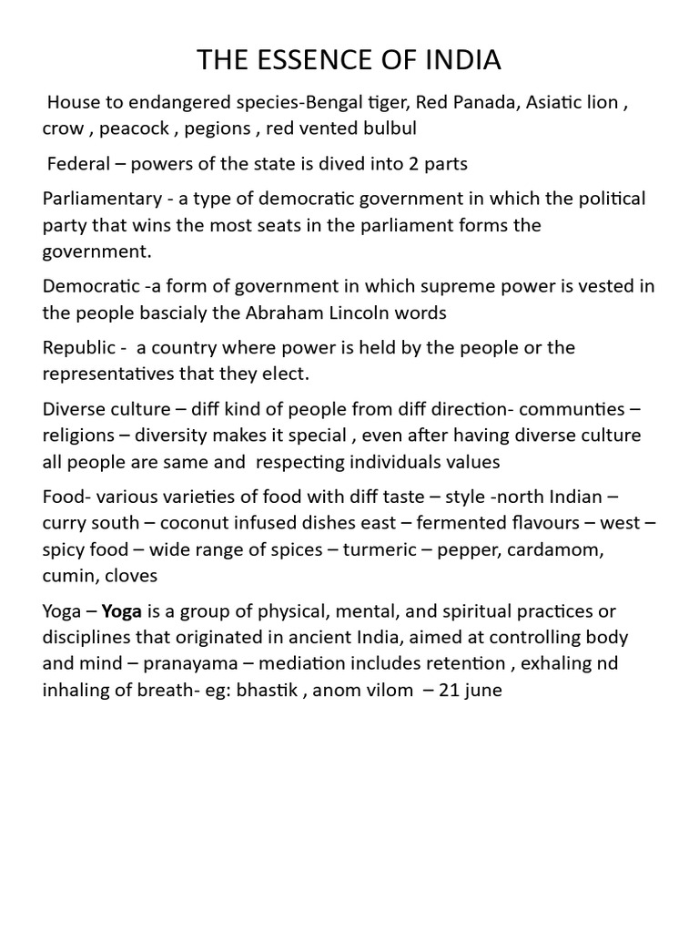 The Essence of India | PDF