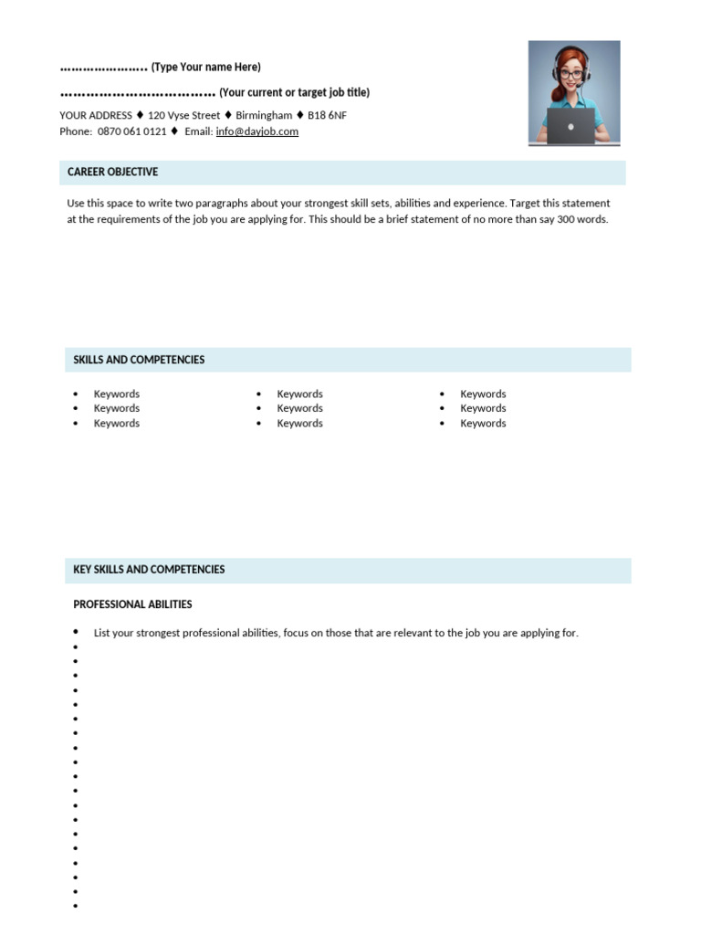 DP CV Formate 2 | PDF