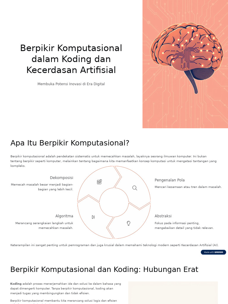 KKA Berpikir-Komputasional-dalam-Koding-dan-Kecerdasan-Artifisial | PDF