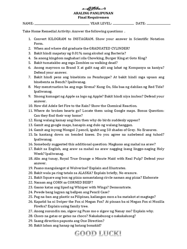 Grade 9 Final Exam - 095504 | PDF