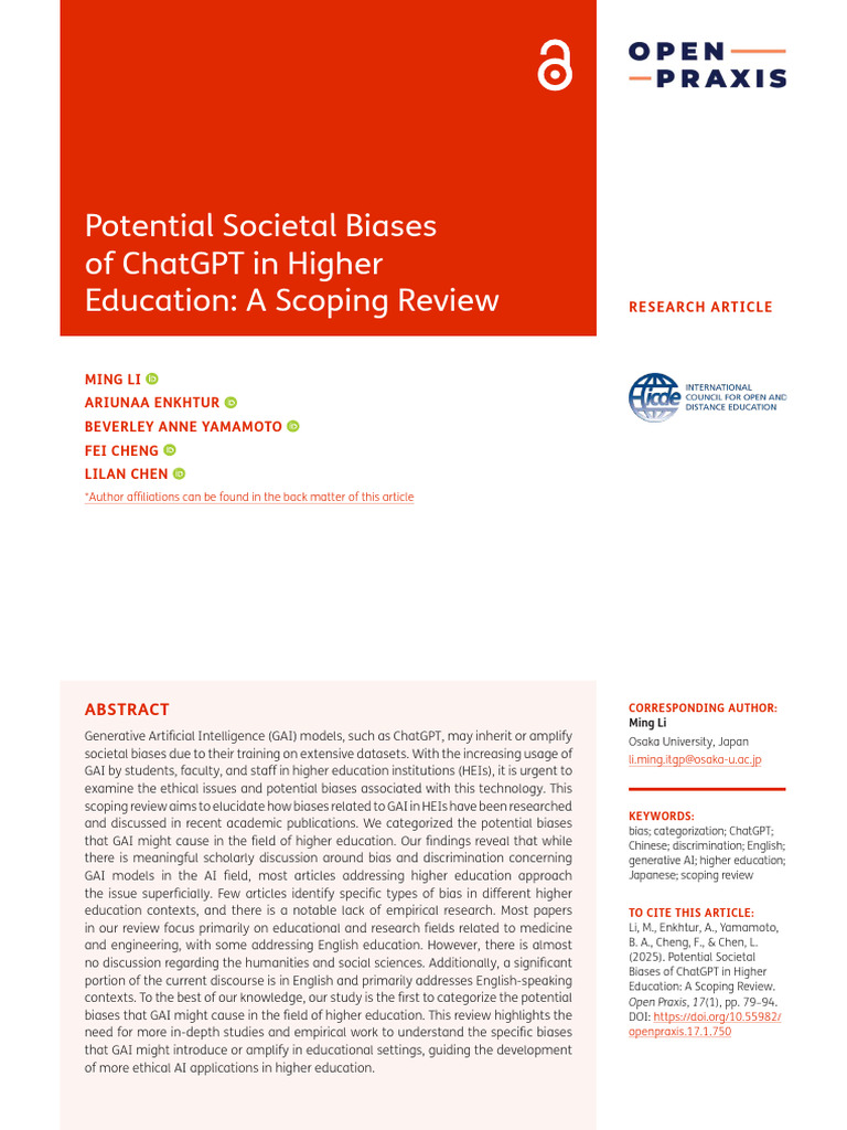 Potential Societal Biases | PDF | Artificial Intelligence | Intelligence (AI) & Semantics