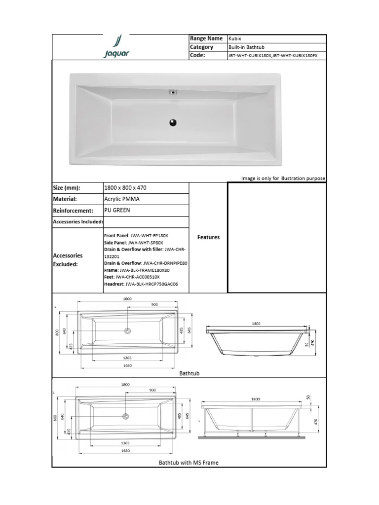 Bathtub - Kubix | PDF