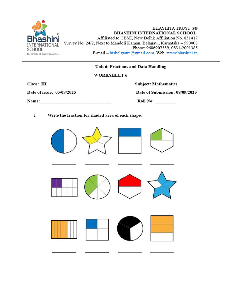 Grade 3 Data Handling Worksheet | PDF