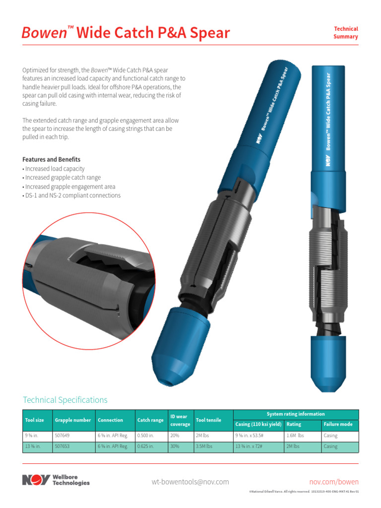 Bowen Wide Catch P&A Spear Catalogue | PDF