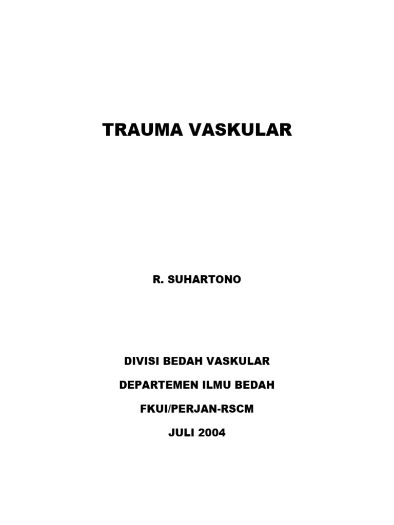 Komplikasi Trauma Vaskular | PDF