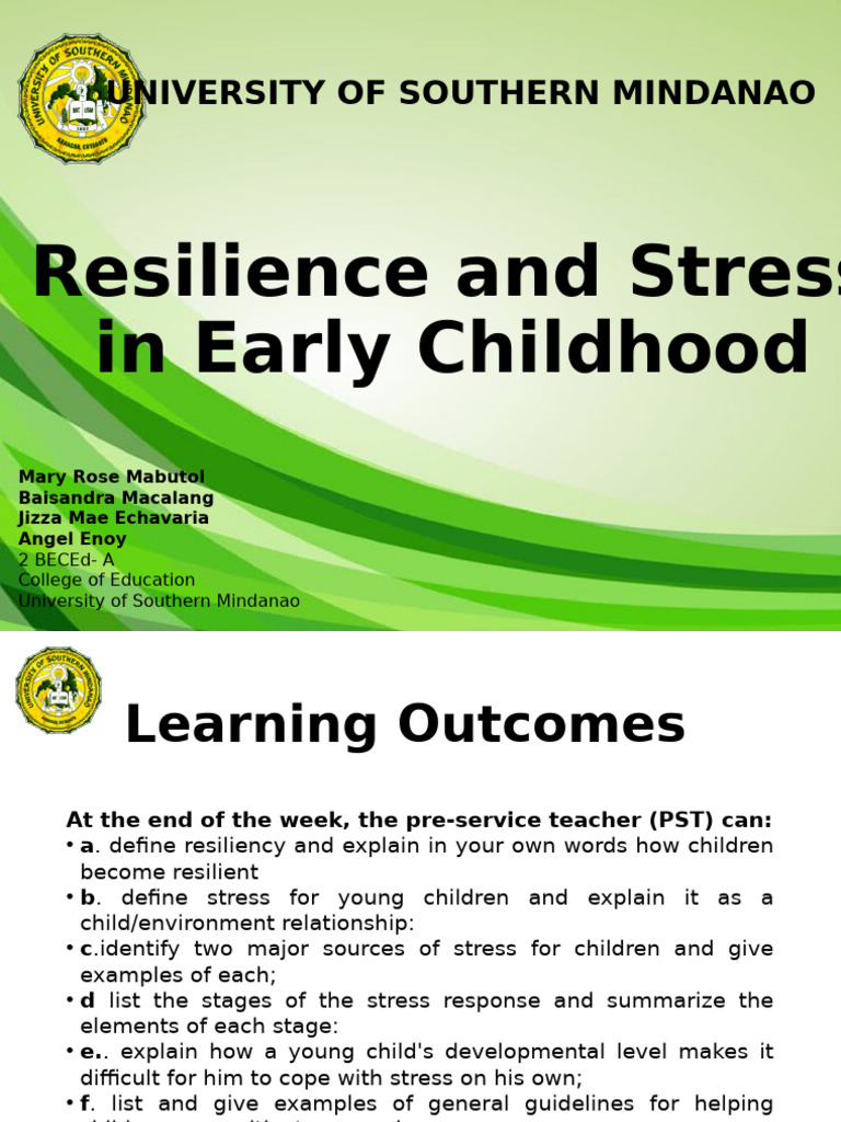 Resilience and Stress in Early Childhood | PDF | Stress (Biology ...