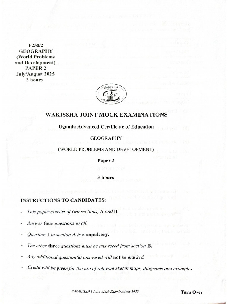 Geo Pp2 Wakisha Mock 2025 | PDF