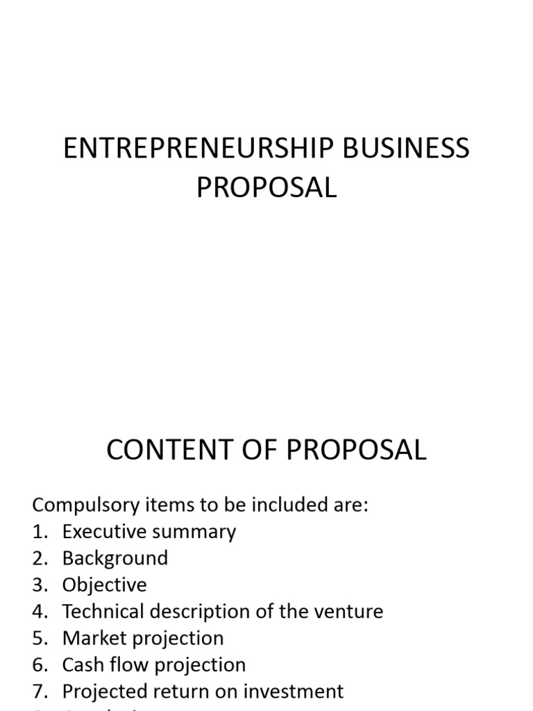 Engineering Entrepreneurship Proposal Co | PDF
