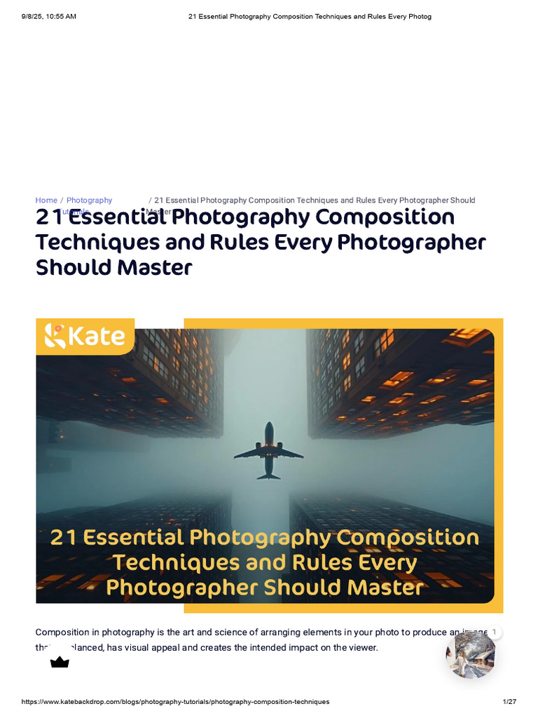 21 Key Composition Techniques in Photography | PDF | Composition ...