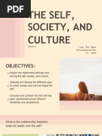 Understanding Self in Society and Culture | PDF | Self | Material Culture