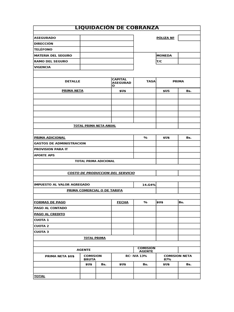 Liquidacion de Cobranza | PDF