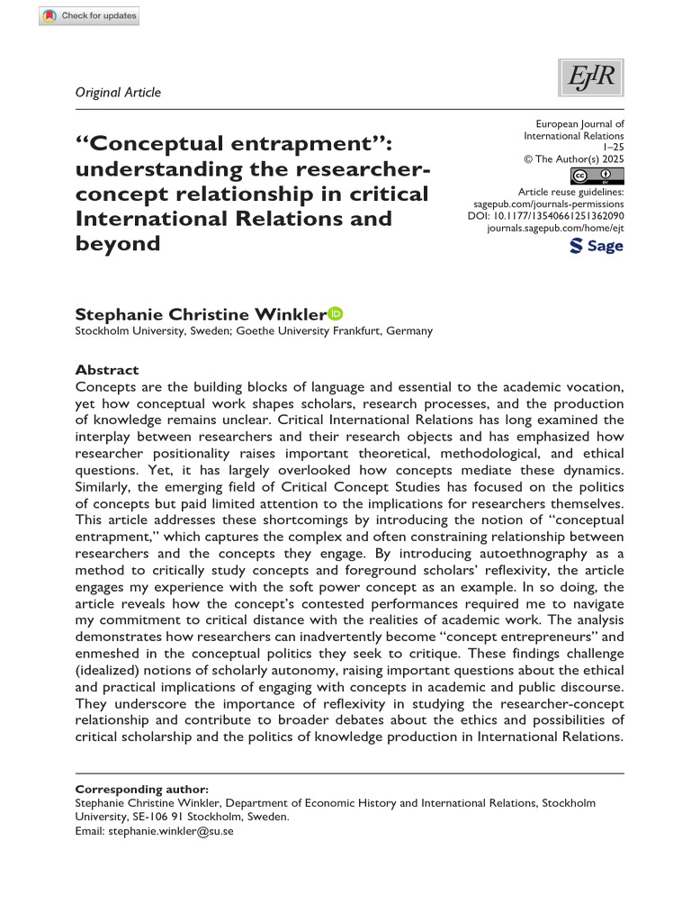 Conceptual Entrapment Understanding The | PDF | Concept | Reflexivity ...