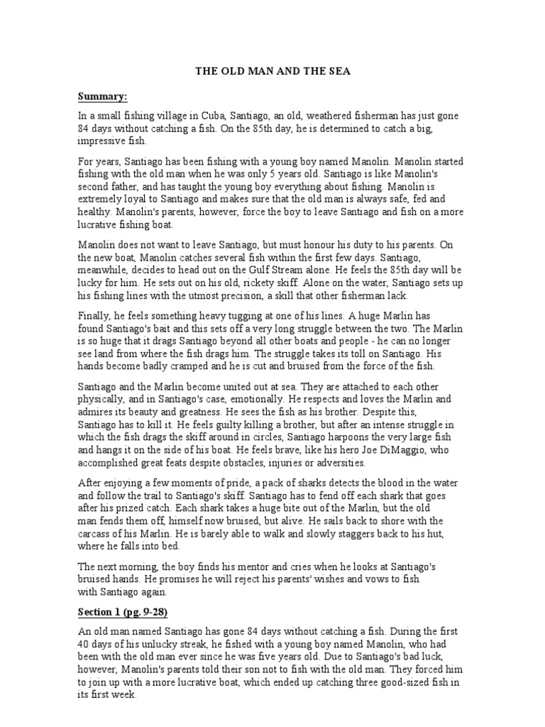 The Old Man and the Sea | Fish And Humans