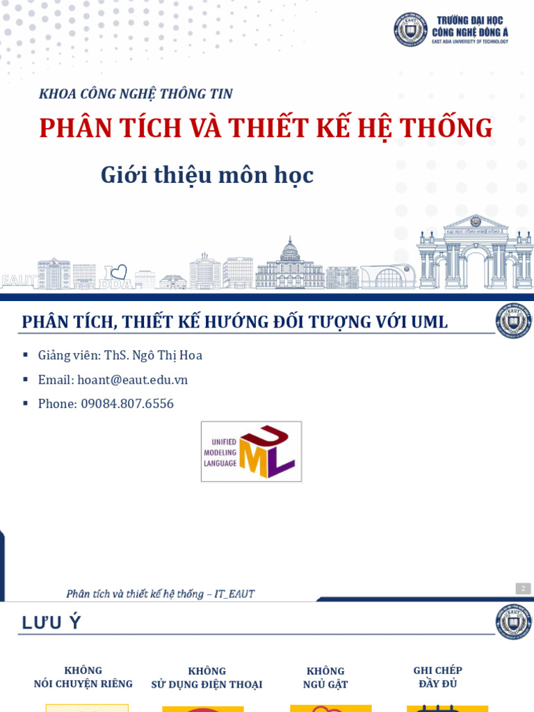 PTTK - Chương 0 - Giới Thiệu Môn Học | PDF