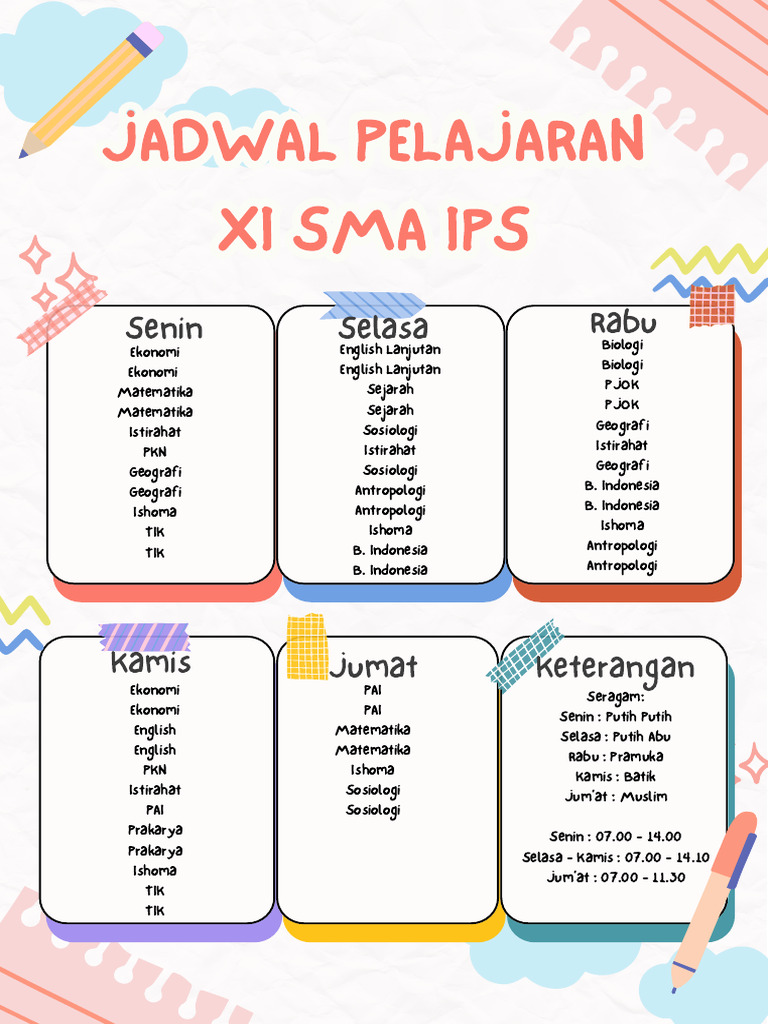 Jadwal Kelas Xi Pdf