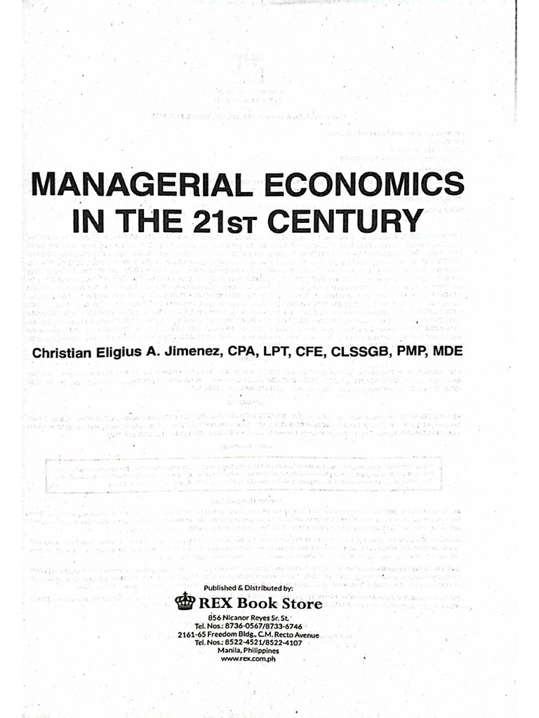 Managerial Economics | PDF