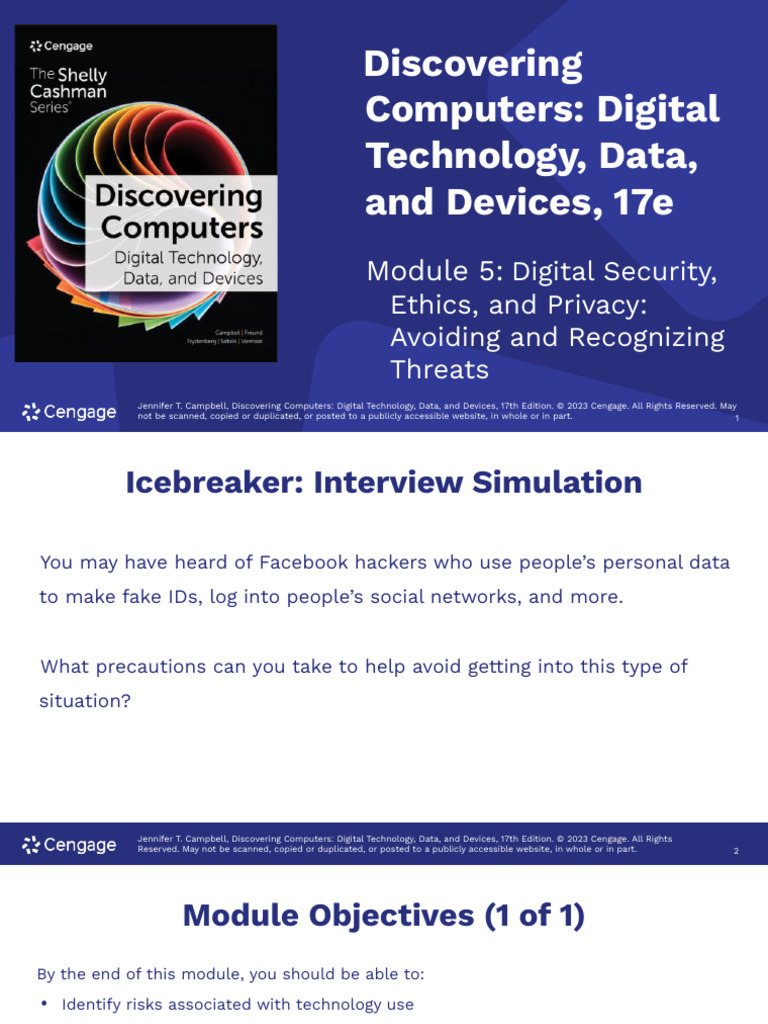 DIGITAL SECURITY, ETHICS AND PRIVACY - Avoiding and Recognizing Threats | PDF | Backup | Malware
