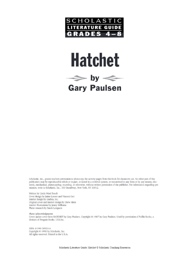 Hatchet by Gary Paulsen - PDF | PDF