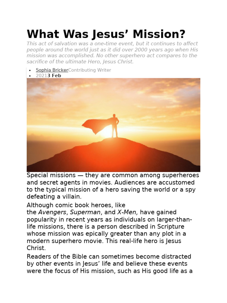 Understanding Jesus' Mission | PDF | Jesus | Anointing