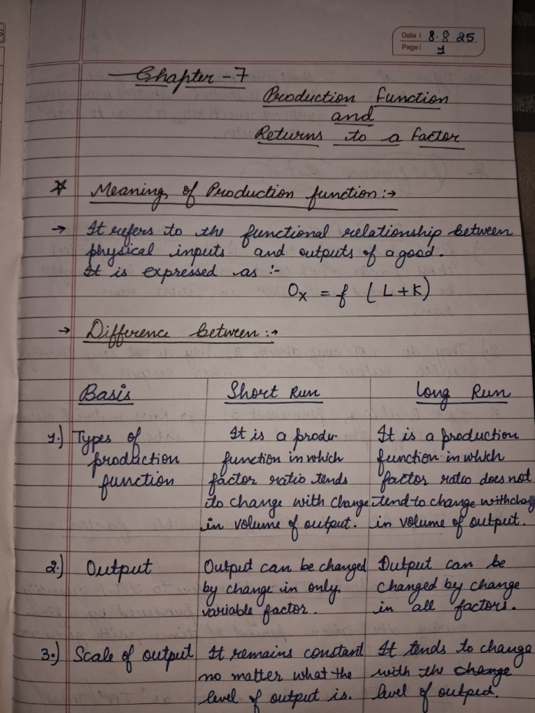 Production Function | PDF