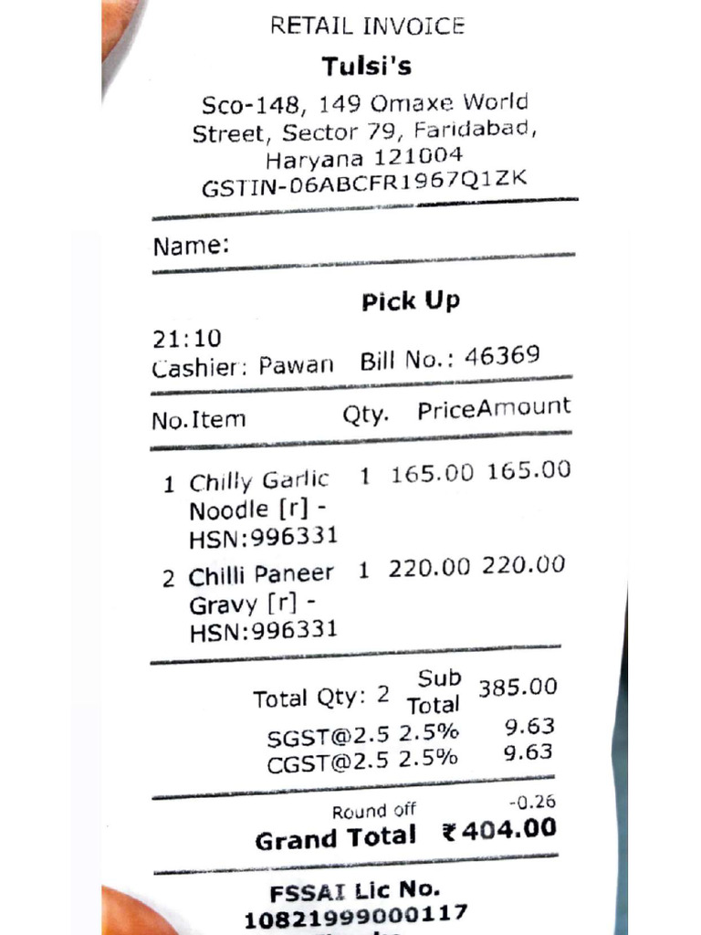 Food Bill | PDF