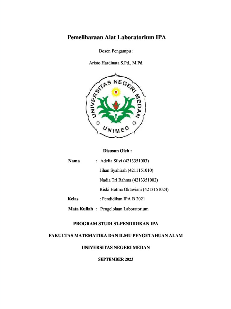 PDF Pemeliharaan Alat Laboratorium Ipa Compress | PDF