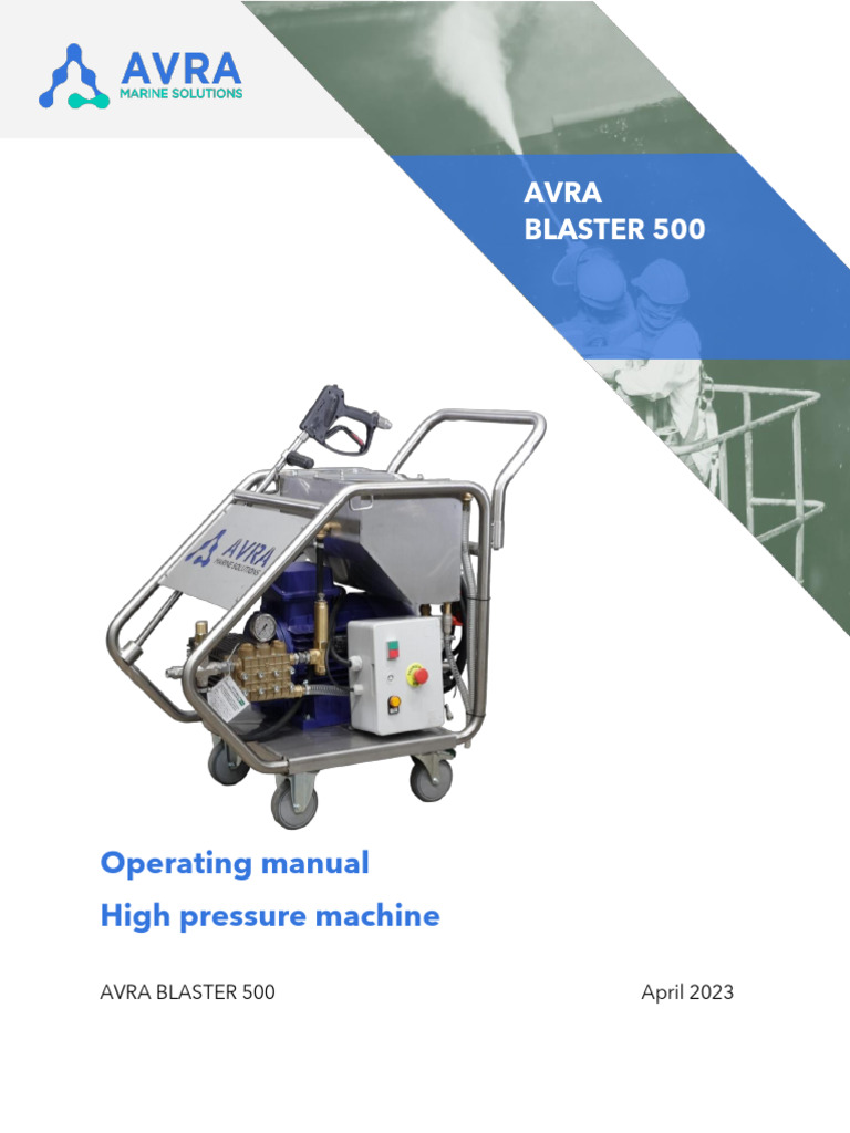 AVRA Blaster 500 Operating Manual | PDF