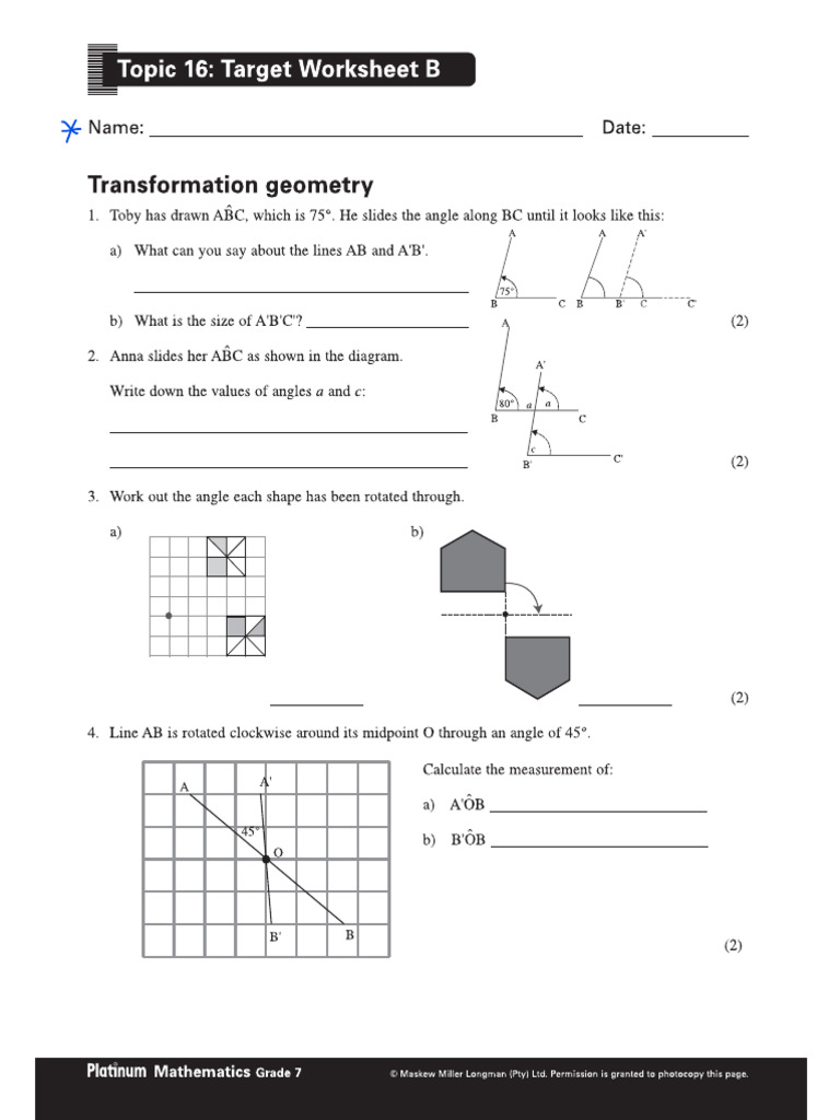 Transformation Geometry 2 | PDF