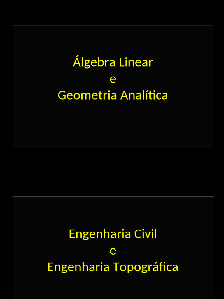Álgebra Linear e Geometria Analítica Aula 1 | PDF | Matriz (Matemática ...