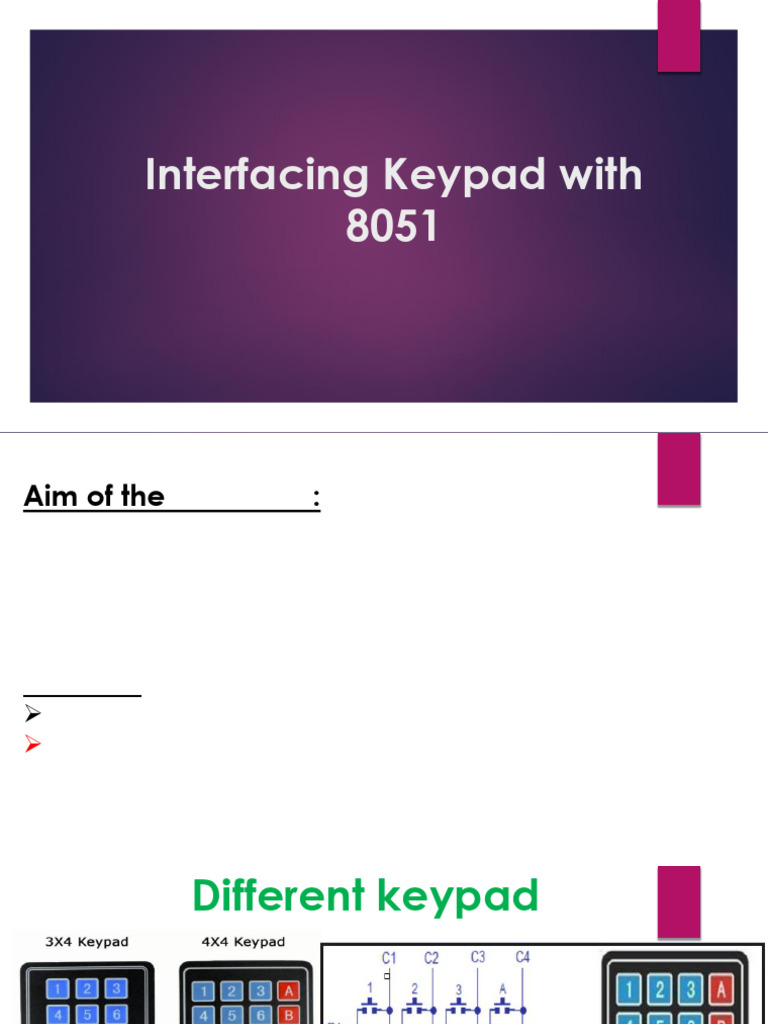 Interfacing Hex Keypad with 8051 | PDF
