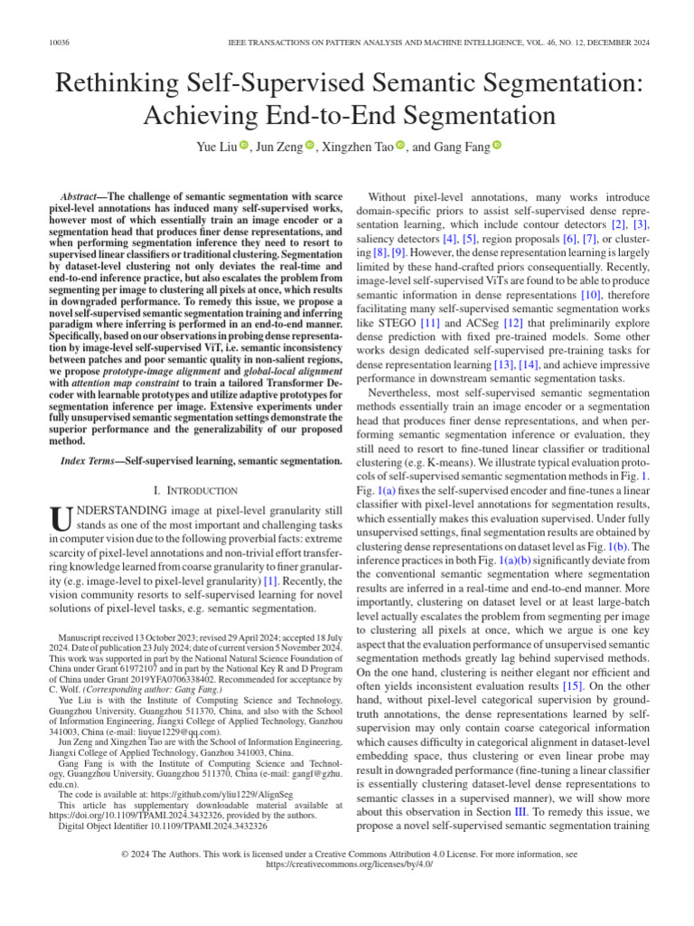 Rethinking Self-Supervised Semantic Segmentation Achieving End-To-End Segmentation | PDF | Image ...