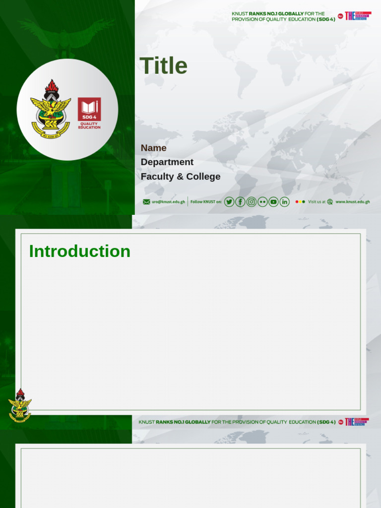 KNUST SDG4 Template - 0 | PDF