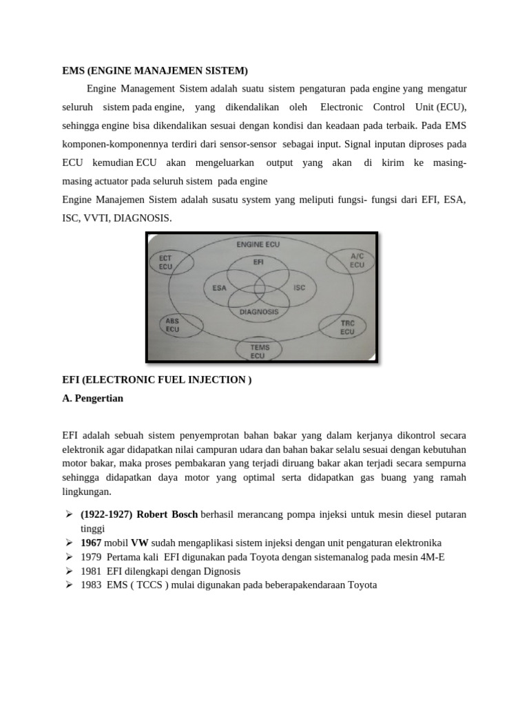 Sistem Manajemen Mesin: EFI dan Fungsinya | PDF