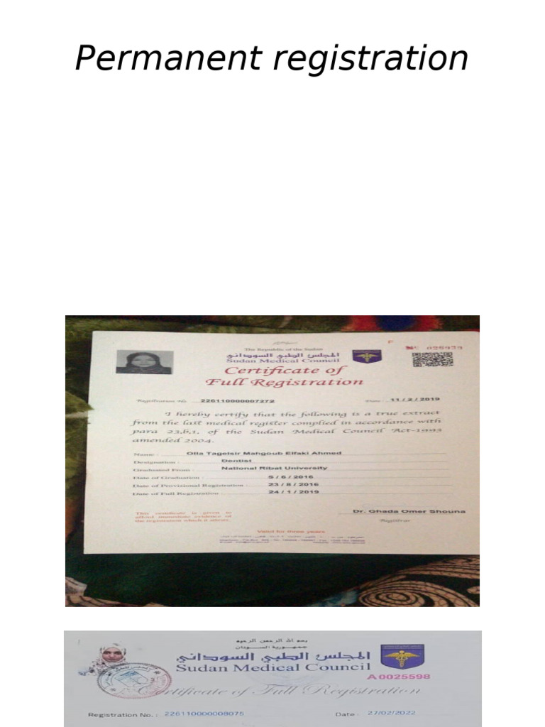 Permanent Registration | PDF