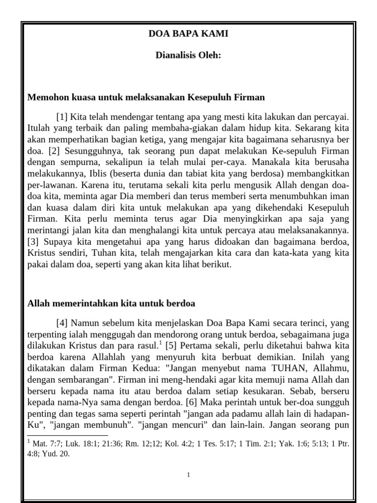 Doa untuk Keyakinan Diri dalam Iman | PDF