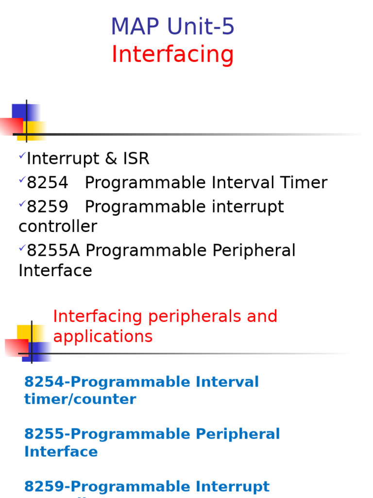 MAP - Unit-5 Interfacing | PDF | Computer Hardware | Computer Engineering