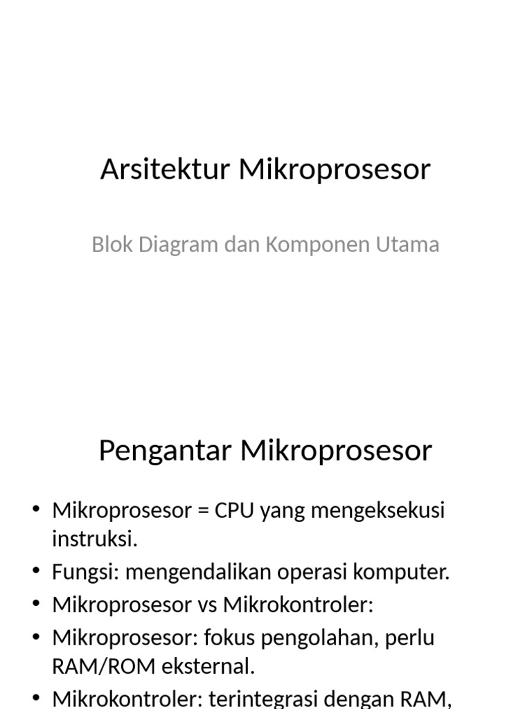 Arsitektur Mikroprosesor Diagram Pertemuan 2 | PDF