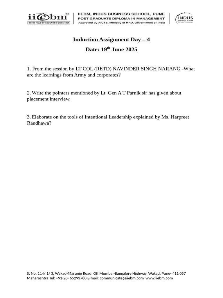 Induction Assignment Day - 4 | PDF