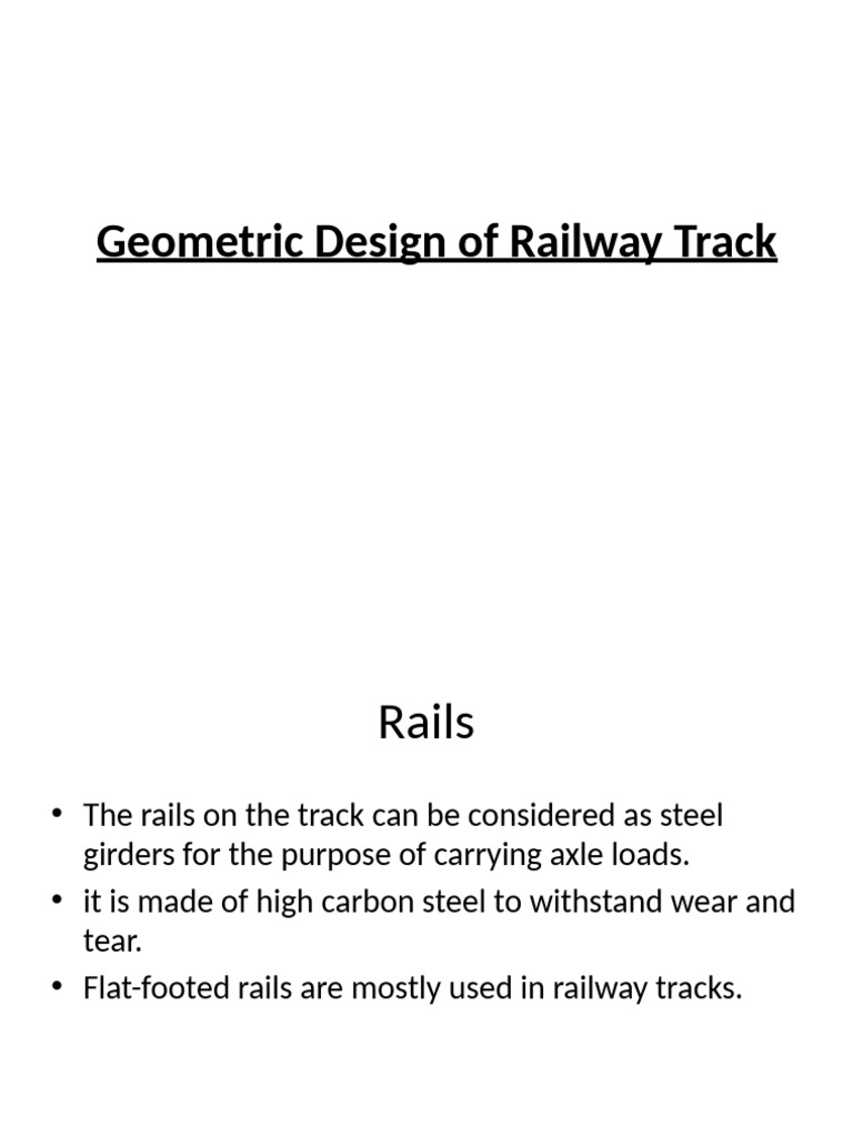 Geometric Design of Railway Track | PDF | Transport Infrastructure ...
