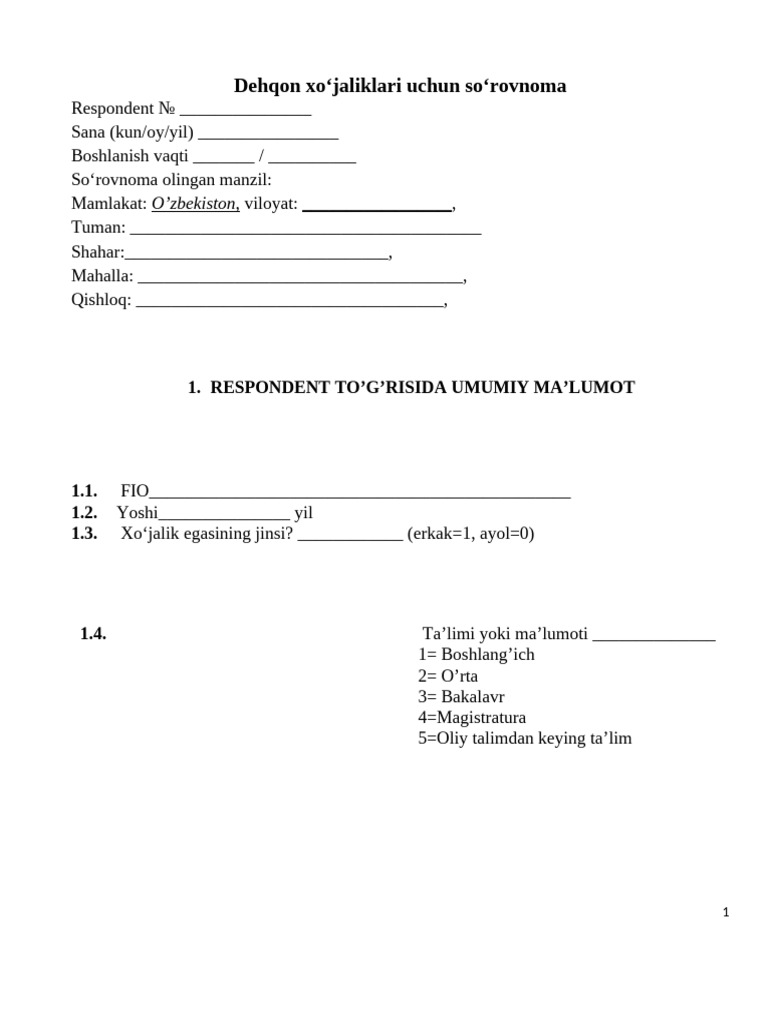 Sorovnoma Chorvachilik Va Veterinariya | PDF