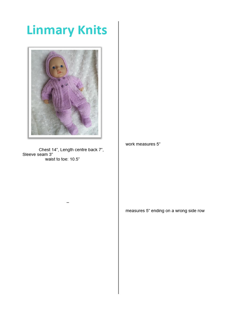 Annabel Pram Set Knitting Pattern | PDF | Knitting | Basic Knitted Fabrics