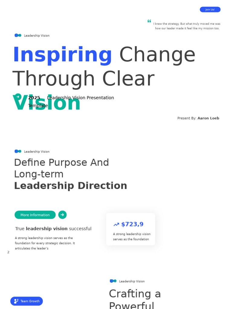 Leadership Vision - Powerpoint | PDF | Leadership | Strategic Planning